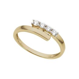 Firetti Damen Fingerring "Schmuck Geschenk Gold 333 Damenring Goldring", 16, Gelbgold 333, 1,5mm, gelb, Gelbgold 333, Fingerringe, mit Zirkonia