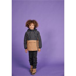 ZIGZAG Jungen Outdoorjacke "Marlo", braun, Gr. 104, mehrfarbig, 100% Polyester, Jacken, im wasserabweisenden Anorak-Style
