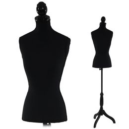 MCW Schneiderpuppe T221, Schaufensterpuppe Torso weiblich, Schaumstoff ~ Schwarz