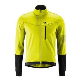 Gonso Herren Fahrradjacke "Valaff", gelb, Gr. L, 100% Polyester, Jacken, Herren Softshell-Jacke, Windjacke atmungsaktiv und wasserabweisend
