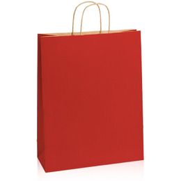 200 x Papiertragetasche 320 x 120 x 410 mm (dunkelrot)
