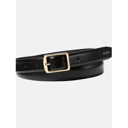 Damen Ledergürtel "CLASSIC SQUARE BUCKLE BELT 20MM", schwarz, Gr. 110, Calvin Klein Jeans, unifarben, Rindsleder, Gürtel, Größenverstellbar