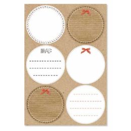 BB-Verpackungen | Sticker "Blanco Natur" 24 Stück