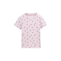 Tom Tailor M&auml;dchen T-Shirt, rosa, Gr. 92, bedruckt, Obermaterial: 93% Viskose, 7% Elasthan, Shirts, mit All-Over Print