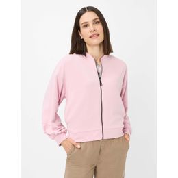 Brax Damen Funktions-Kapuzensweatjacke "Style BECKY", rosa, Gr. 44, 51% Viskose, 44% Polyester, 5% Elasthan, Sweatjacken