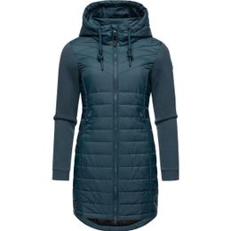 Ragwear Damen Steppmantel "Lucinda Long", blau, Gr. L, Obermaterial: 100% Polyester, Obermaterial Ärmel: 100% Baumwolle, Futter: 100% Polyester,