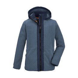 Killtec Jungen Fleecejacke "KOW 129 BYS FLC JCKT", blau, Gr. 128, 100% Polyester, Jacken