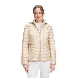 Gil Bret Damen Steppjacke, beige, Gr. 42, unifarben, Web, Obermaterial: 100% Polyamid, Jacken, mit Kapuze