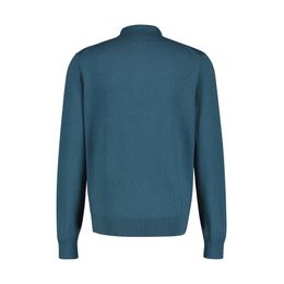 Lerros Herren Strickpullover "Lerros Langarm Strickpolo mit Wollanteil", blau, Gr. XXL, 80% Baumwolle, 20% Wolle, Pullover