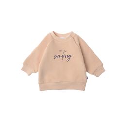 Liliput M&auml;dchen Sweatshirt "Surfing", beige, Gr. 74, bedruckt, 80% Baumwolle, 20% Polyester, Sweatshirts, mit B&uuml;ndchen am &Auml;rmel