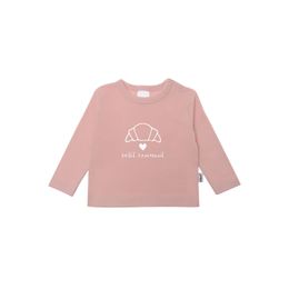 Liliput M&auml;dchen Langarmshirt "Petit Croissant", pink, Gr. 98, bedruckt, 80% Baumwolle, 20% Polyester, Shirts, mit praktischen Druckkn&ouml;pfen auf der