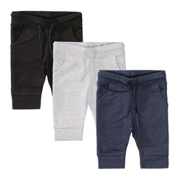STACCATO Jungen Jogginghose, bunt, Basic, Gr. 74, meliert, unifarben, Oberstoff: 100% Baumwolle., Hosen, 3er-Packs