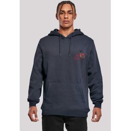 F4NT4STIC Herren Kapuzenpullover "Christmas Deer", blau, Gr. M, Obermaterial: 65% Baumwolle, 35% Polyester, Pullover, Premium Qualit&auml;t, Rock-Musik,