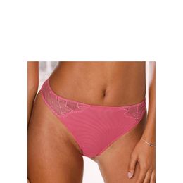 Lascana Damen Tanga "Gianna", Gr. 32, pink, Spitze, Obermaterial: 65% Polyamid, 32% Polyester, 3% Elasthan, Unterhosen, aus leicht schimmernder