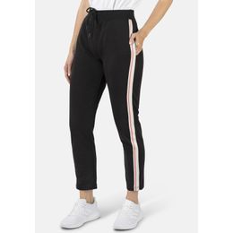 STOOKER WOMEN Damen Sporthose "JUDY 30" Galon D. Sweathose", schwarz, Gr. XL, angeraute Sweatware, 100% Polyester, Hosen, Sporthose Regular Fit Sport