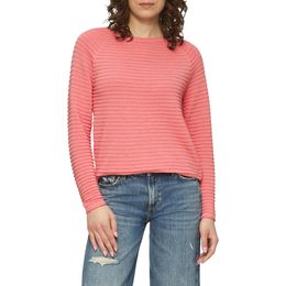 QS Damen Strickpullover, rot, Gr. XXL, Strick, Obermaterial: 65% Polyester, 35% Viskose, Pullover, mit Strukturmuster