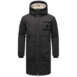 STONE HARBOUR Herren Wintermantel "Cyriaan XX", schwarz, Gr. M, Obermaterial: 55% Nylon, 45% Baumwolle; Innenfutter: 100% Polyester; Wattierung: 100%
