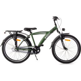 AMIGO Kinderfahrräder Jungen Roady 24 Zoll 38,5 cm Jungen 3G Rücktrittbremse Grün