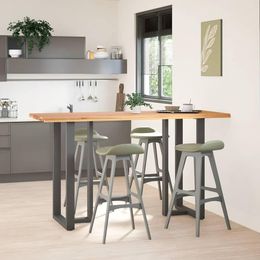 vidaXL Bartisch Baumkante 200x80x112 cm Massivholz Eiche Rechteckig
