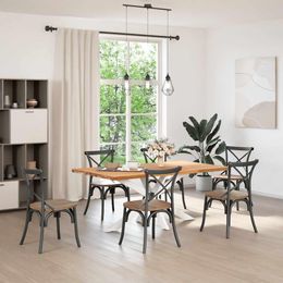 vidaXL Esstisch Hellbraun 180x100x74 cm Massivholz Eiche Rechteckig