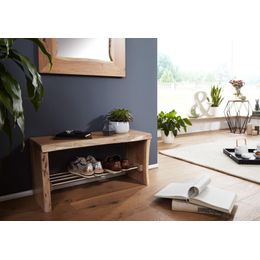 Garderobenbank Akazie 81x30x40 natur lackiert PURE ACACIA #716