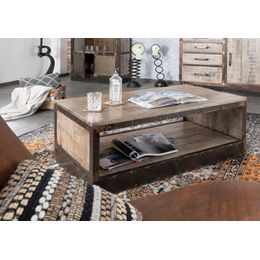 Couchtisch Mango 112x61x43 braun lackiert HEAVY INDUSTRY #264