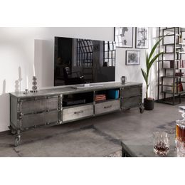 TV-Board Mango 220x40x60 grau lackiert HEAVY INDUSTRY #132