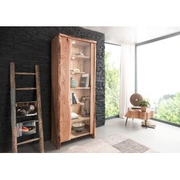 Vitrine Akazie 81x45x204 natur lackiert PURE ACACIA #107