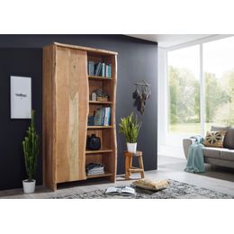Regal Akazie 105x45x204 natur lackiert PURE ACACIA #710