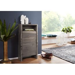 Unterschrank Akazie 40x20x80 grau lackiert PURE ACACIA #604