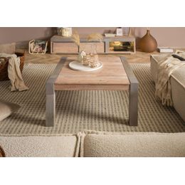 Couchtisch Akazie 85x85x45 beige lackiert Amsterdam #119