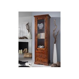 Vitrine Akazie 60x44x190 nougat lackiert OXFORD #528