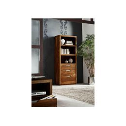 Regal Sheesham 78x40x195 walnuss lackiert DUKE #115