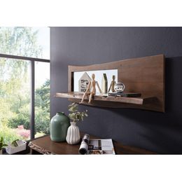 Wandregal Akazie 101x22x38 braun lackiert PURE ACACIA #807