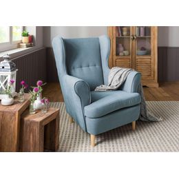 Ohrensesessel 71x74x105 hellblau SCANDI #108