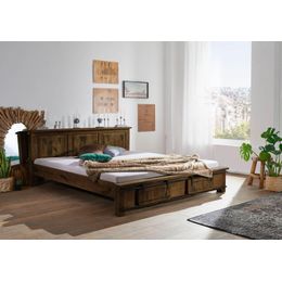 Bett Mango 180x200 braun lackiert RAILWAY #442