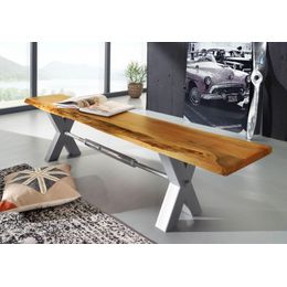 Bank Akazie 200x38x46 natur lackiert IRON LABEL #137
