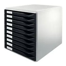 Leitz Schubladenbox Kunststoff Schwarz 10 Schübe 28,5 x 35,5 x 29 cm DIN A4