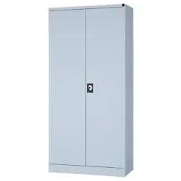 Realspace Aufbewahrungsschrank Stahl 4 Fachböden abschließbar 920 x 420 x 1.950 mm Lichtgrau