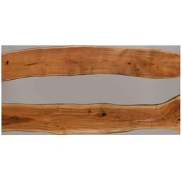 Esstisch Akazie mit Epoxidharz 200x100x76 natur lackiert / Epoxid grau gerade Kante EPOXY Unikat #3