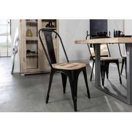 Stuhl Mango 45x45x90 natur bedruckt FACTORY #34 - 2er Set
