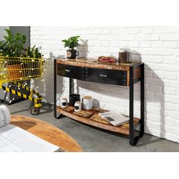 Konsolentisch Altholz 105x35x80 mehrfarbig lackiert INDUSTRIAL #08