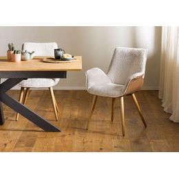 Polsterstuhl Buche 66x63x87 beige / braun ELLA #200