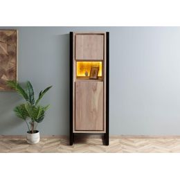 Standregal Akazie / Altholz 62x40x180 natur lackiert DENVER #105
