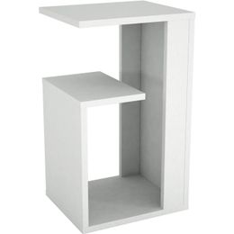 Alphamoebel, Couchtisch + Beistelltisch, Beistelltisch 1551, weiss, 35x29,5x60 cm