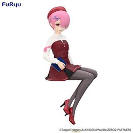 Furyu Re:Zero Starting Life in Another World Noodle Stopper PVC Statue Ram Book Girl Ver. 14 cm