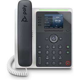 HP Poly Edge E220 IP PH PoE-e, Telefon, Schwarz, Weiss
