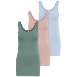 Only 3er-Set New Long Tank Top in Mix 2 | Gr.: M