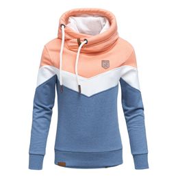 REPUBLIX Kapuzenpullover BRISTOL in Corall/Wei&szlig;/Blau Melange | Gr.: XL