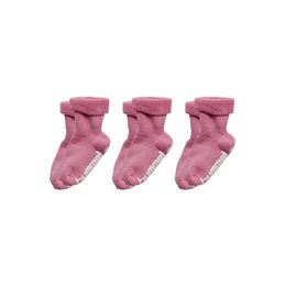 Hummel Socken 'Mini' M&auml;dchen Gr&ouml;&szlig;e 24/27 dunkelpink / wei&szlig;